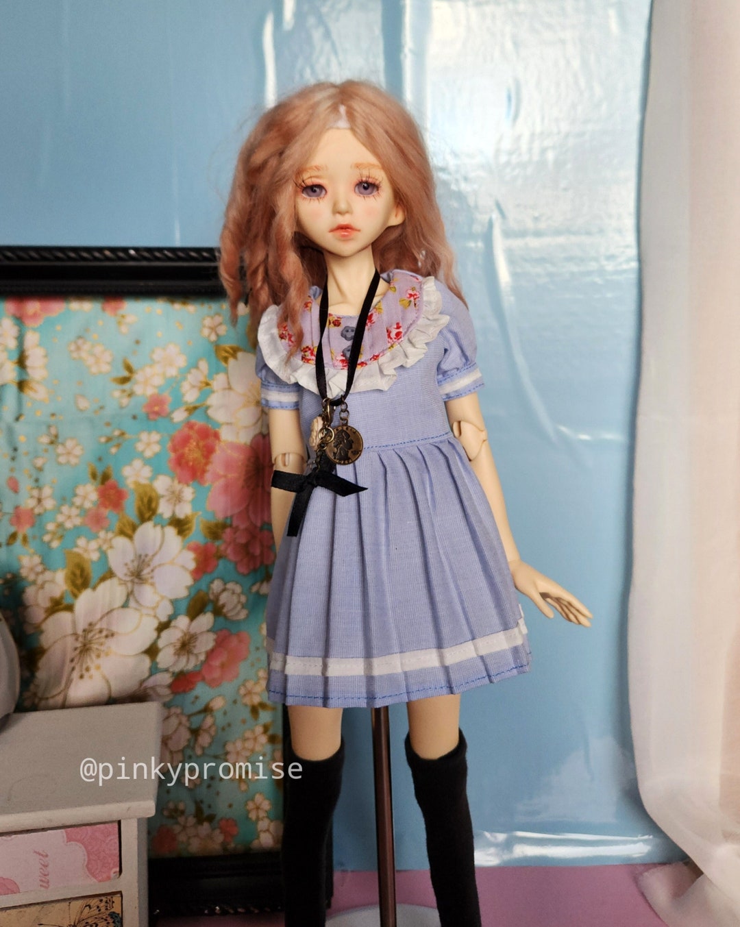 Kawaii Blue Dress for Bjd Doll 1/4 Kawaii Bjd Dress, Blue Bjd Clothes ...
