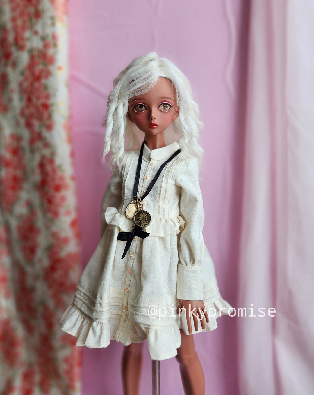 Dazzling Dress for Bjd Size 1/4 Msd Size in Cream White, Bjd Doll Dress ...