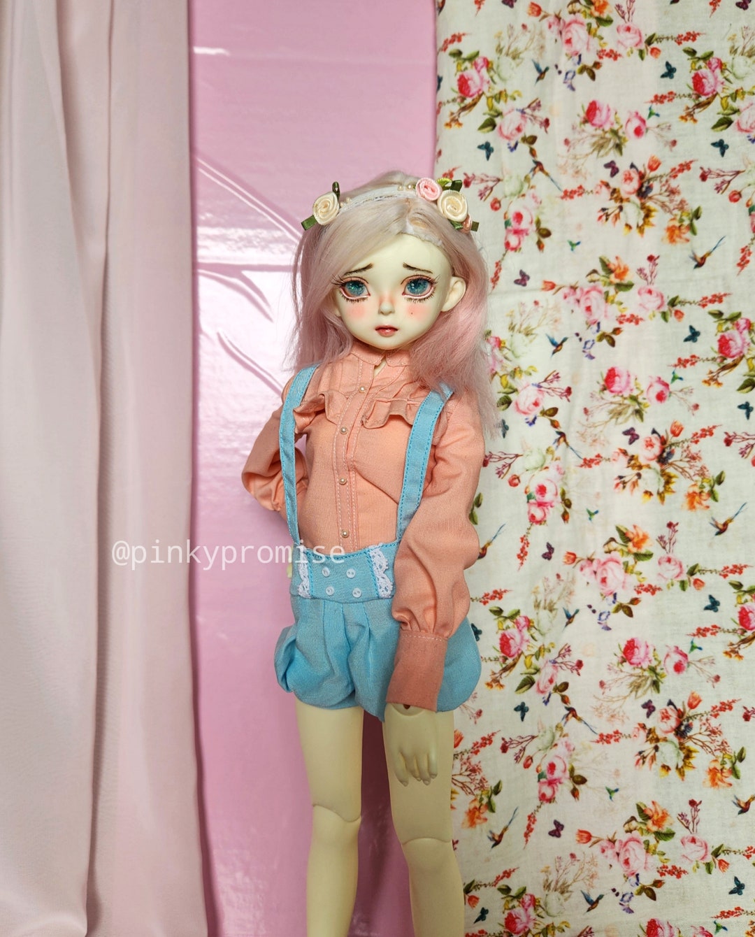 Cute Pink Blouse For 1 4 Bjd Doll Pinky Blouse For Msd Bjd Victorian Bjd Clothes Kawaii Blouse