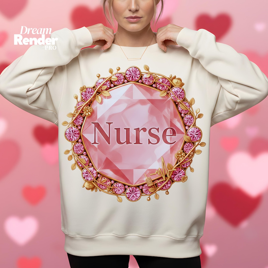 Luxurious Nurse Badge PNG, Pink Crystal Nurse Emblem, Royal Gold Nurse ...