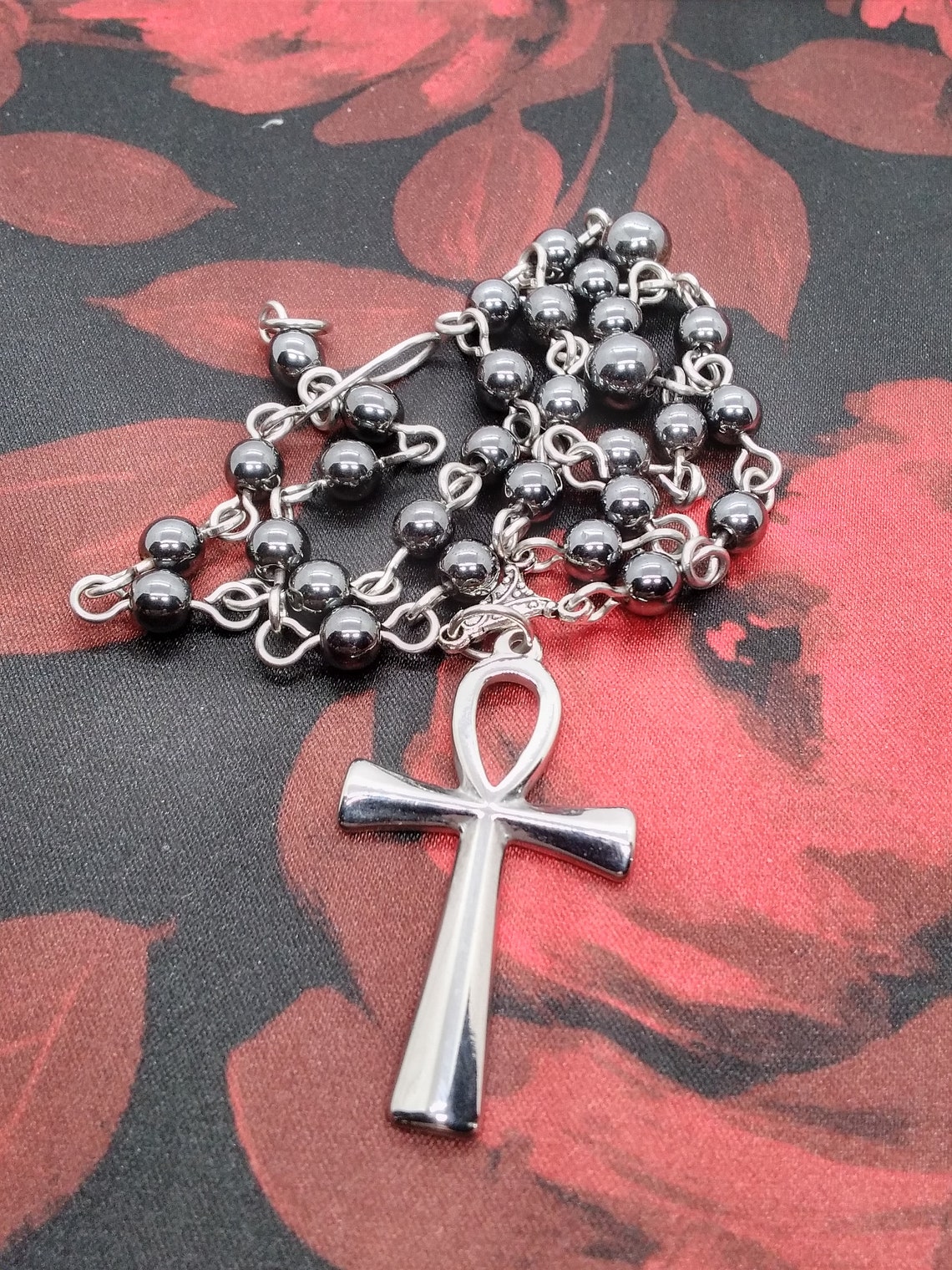 Goth Ankh. Silver Ankh Necklace. Ankh Pendant. Gothic Ankh. | Etsy