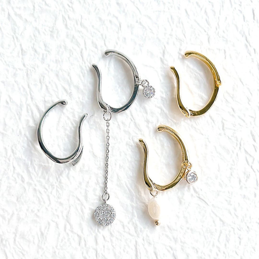 1PC / Choose the Color / Curved Tear Drop Ear Cuff / Daily / Jewelry ...