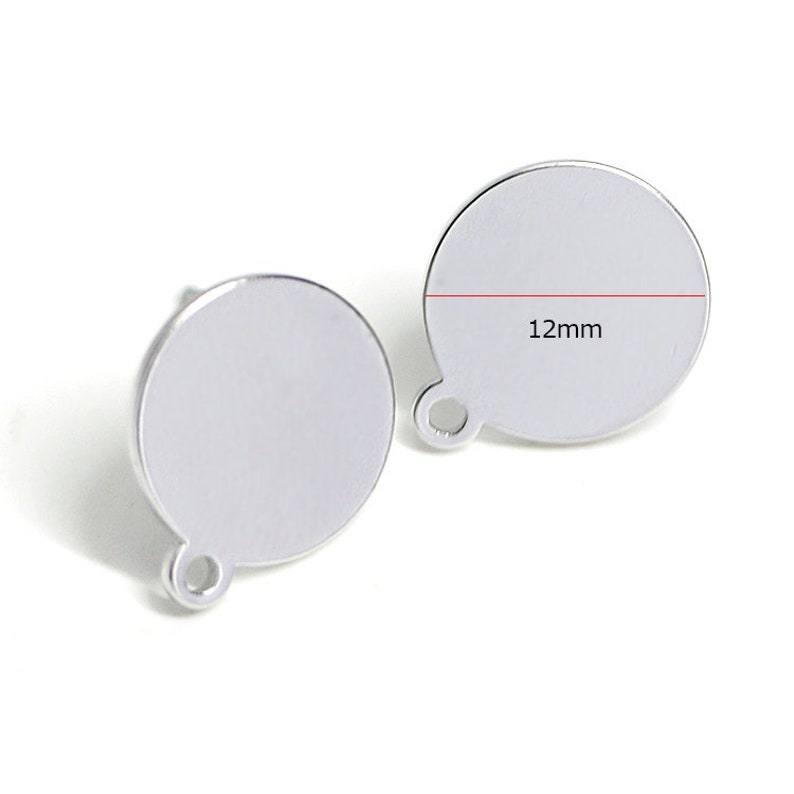 Choose the Color / 12mm Circle Basic Earring / Nickel Free / - Etsy
