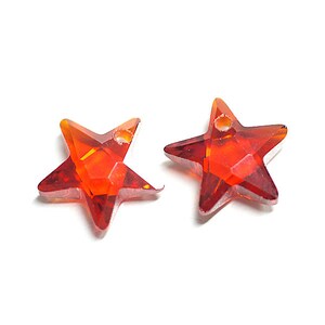 Approx. 8mm STAR Shape Red Color Cubic Zirconia / Beads / | Etsy