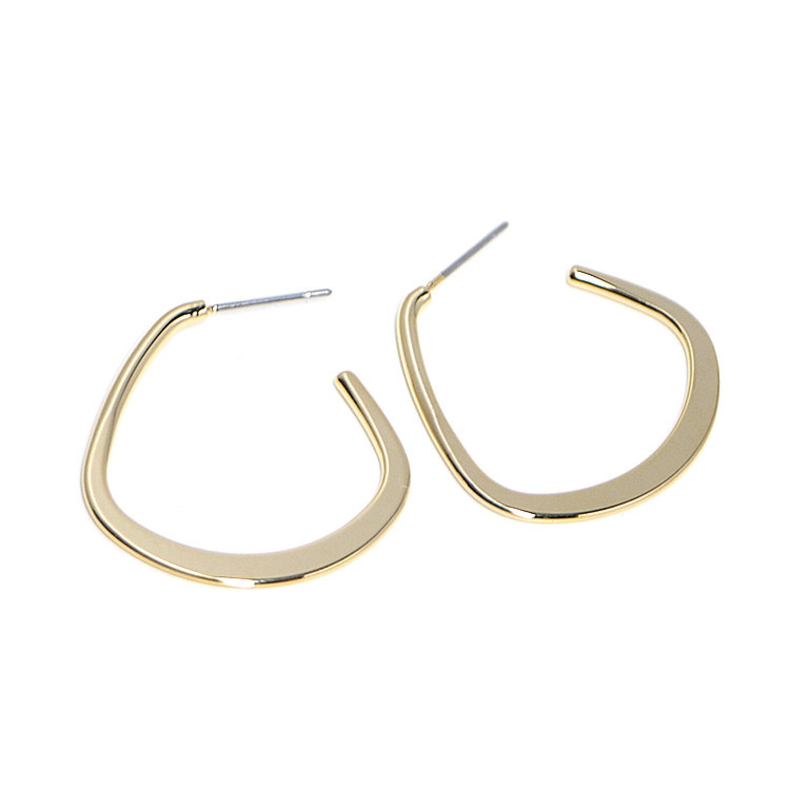 28mm Rounding Square Hoop Earrings / Wedding / Jewelry Making | Etsy