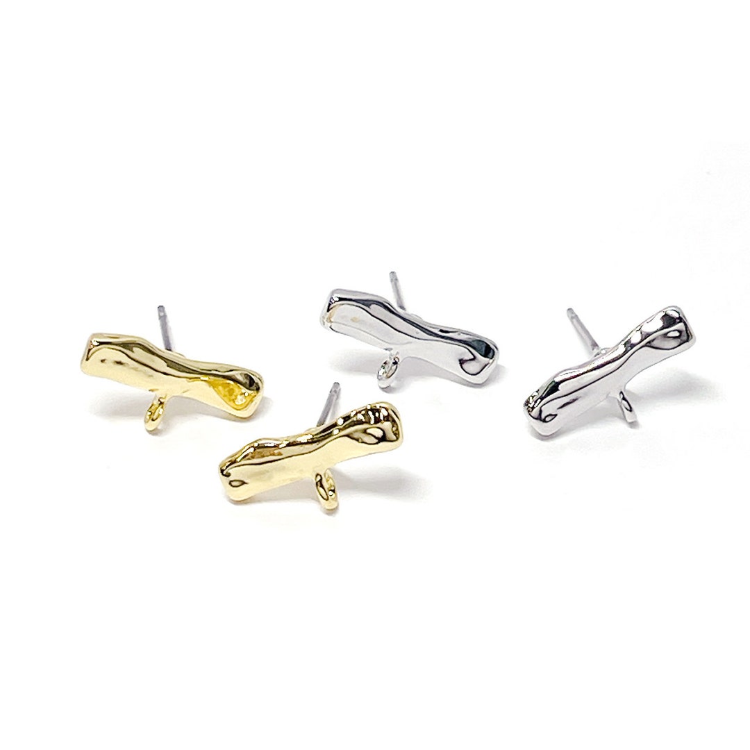 Choose the Color / Hammered Stick Earrings（ring）, Stud Earrings ...