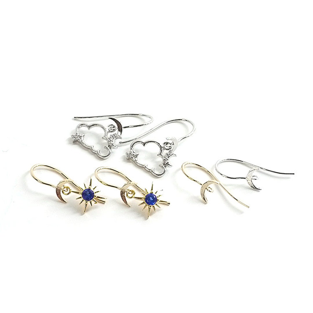 Choose the Color / 2PCS / Crescent Moon Hook Earring ring / Jewelry ...