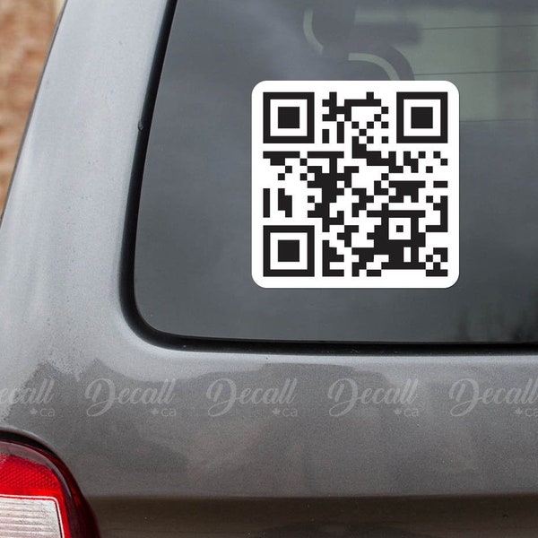 Qr Code Vinyl Decal - Etsy