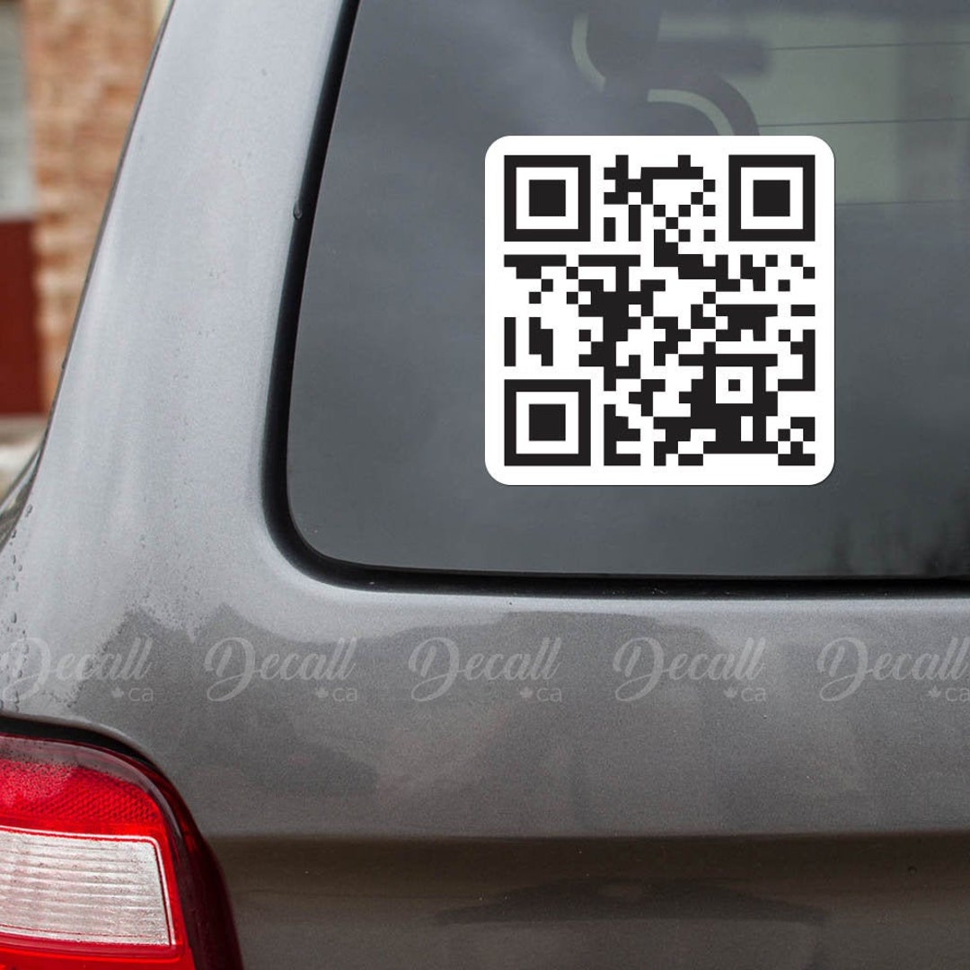 Custom QR Code Square Sticker Personalized Design Business Scan Vinyl ...