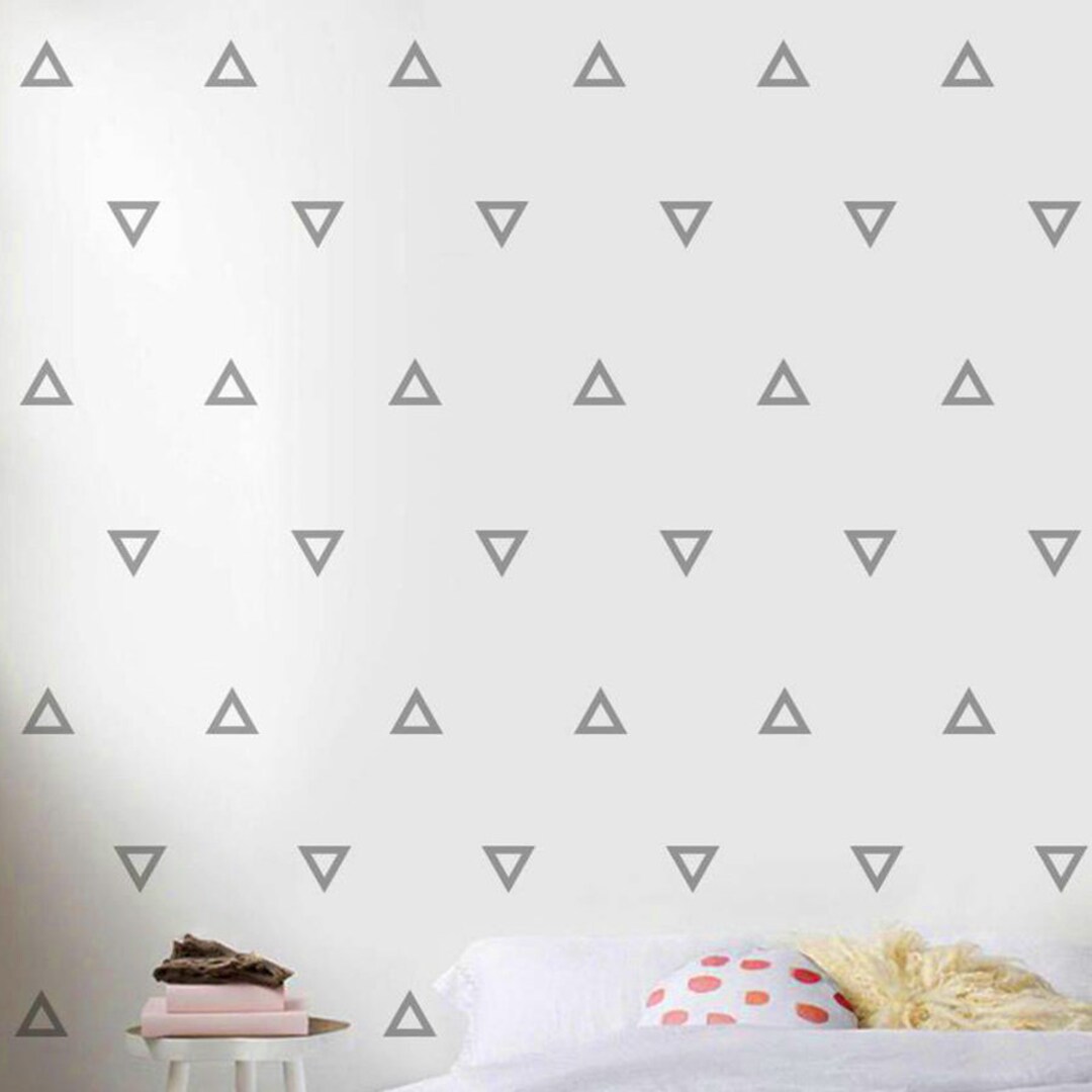 Hollow Triangles Vinyl Stickers - Kids Hollow Triangle Pattern ...