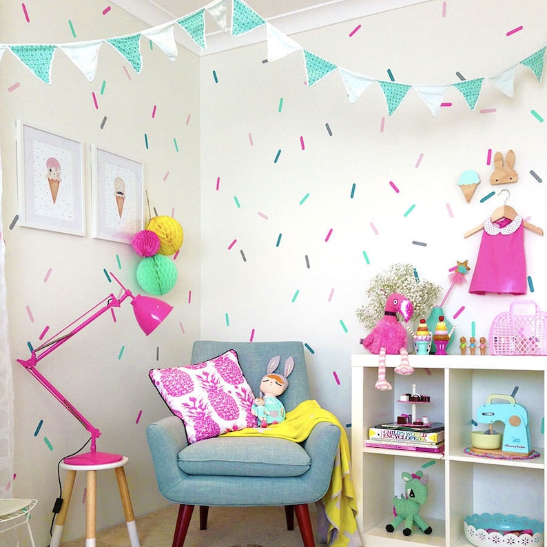 Colorful Confetti Sprinkle Wall Decals Set of 5 Colours - Etsy Canada