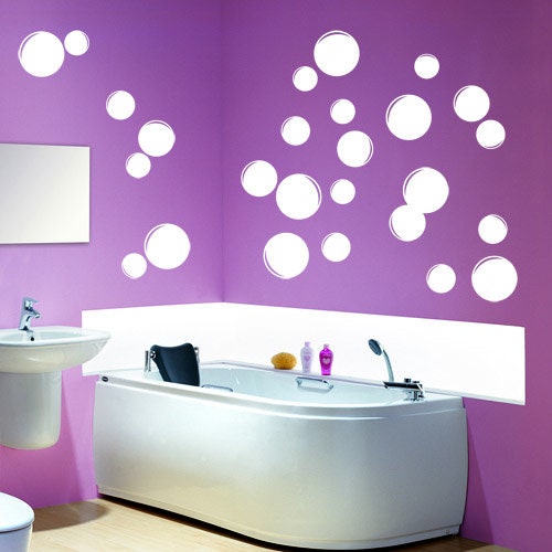 Bathroom Bubbles Removable Vinyl Wall Decals Bathroom Wall | Etsy