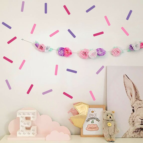 Colorful Sprinkle Confetti Wall Decals Set of 4 Colours - Etsy