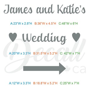 Personalized Wedding Names Wall Decals - Custom Name Wall Decal ...