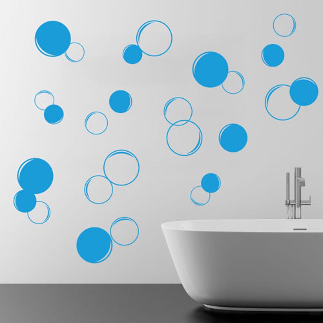 Bathroom Bubbles - Removable Vinyl Wall Decals - Bathroom Wall Decals ...