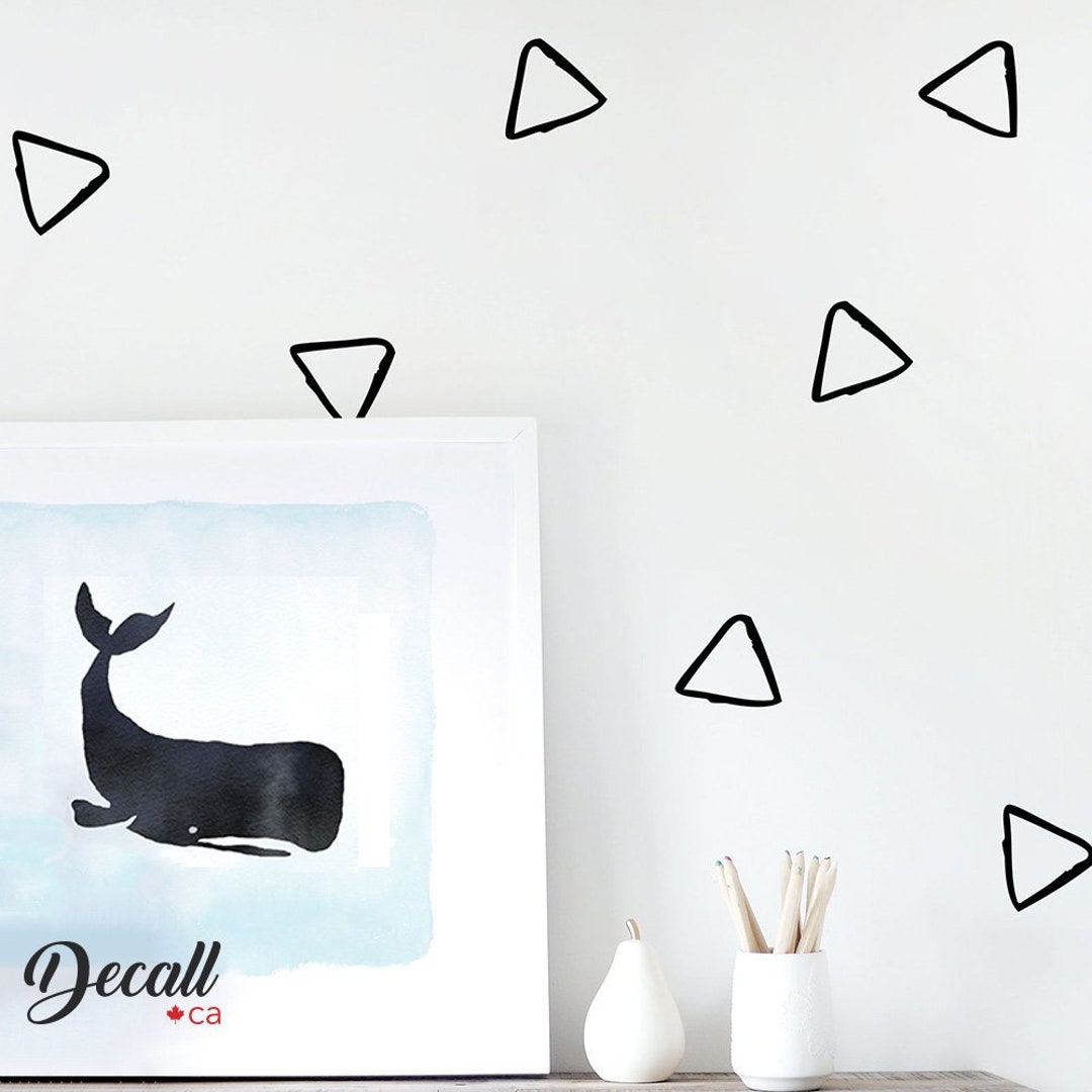 Hollow Triangles Vinyl Stickers - Kids Hollow Triangle Pattern ...
