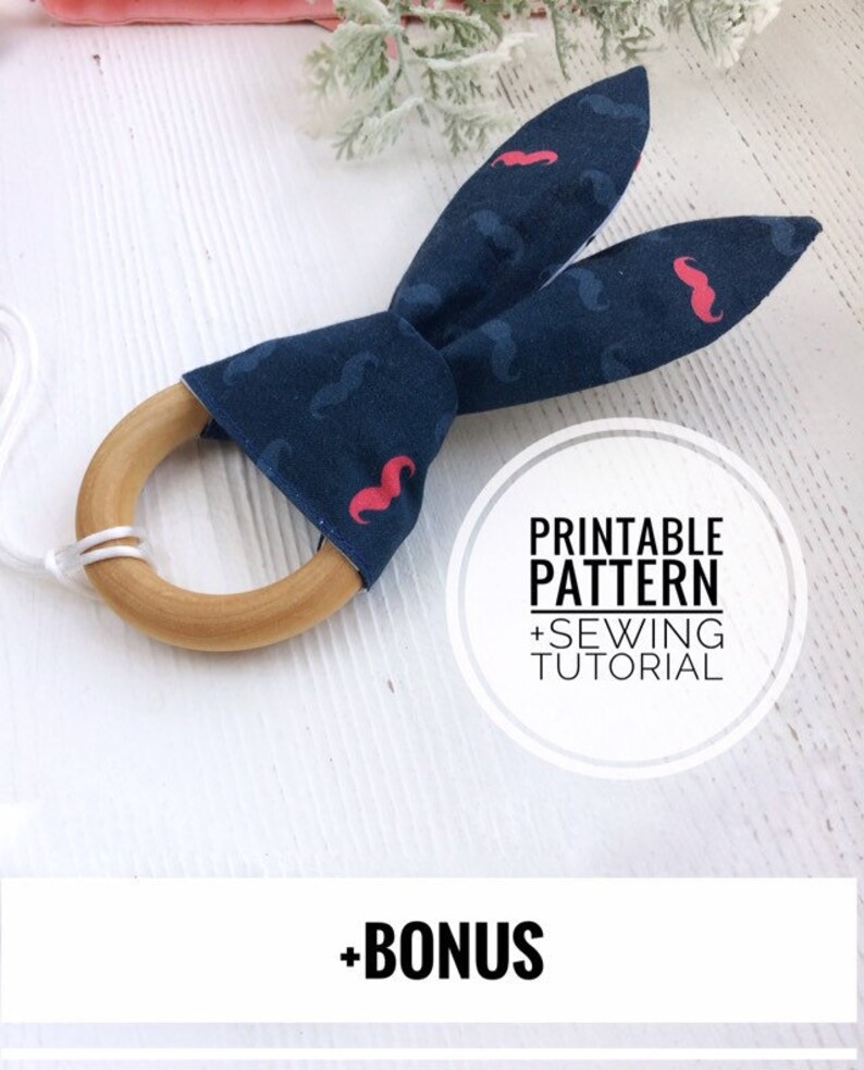 Baby Bunny Ears Teether Toy Pattern Pdf Sewing Teether Etsy