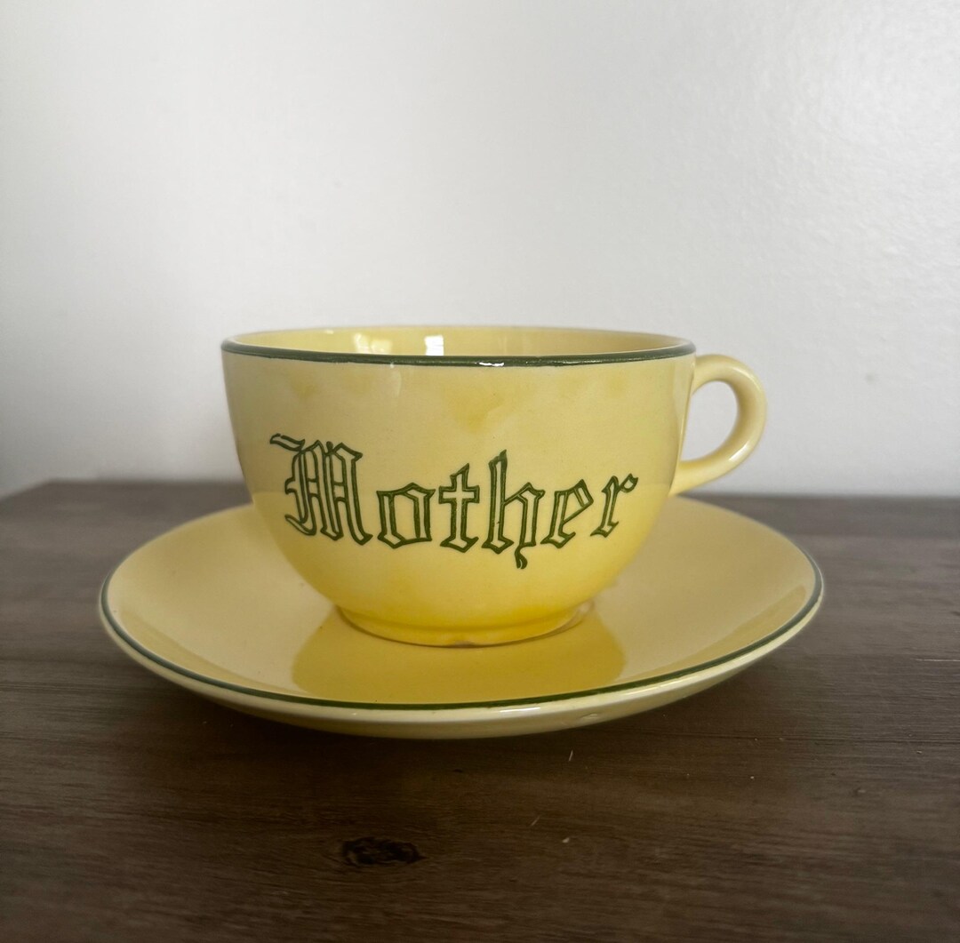 Vintage Continental Kilns Mother Cup and Saucer - Etsy