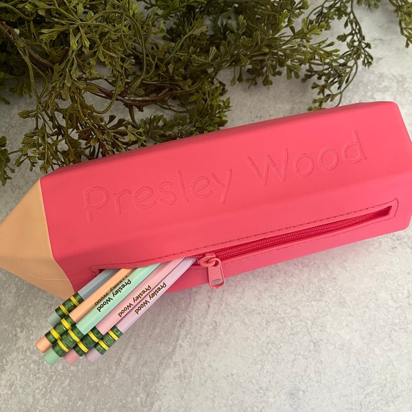 Silicone Pencil Case Engraved - Etsy