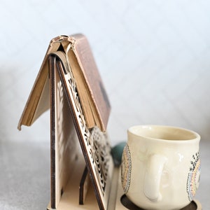 Wooden Book Stand Night Stand Book Holder Office Book Marker Gifts for ...