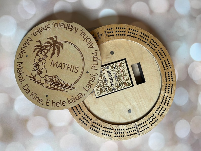 Custom Round Cribbage Board - Etsy