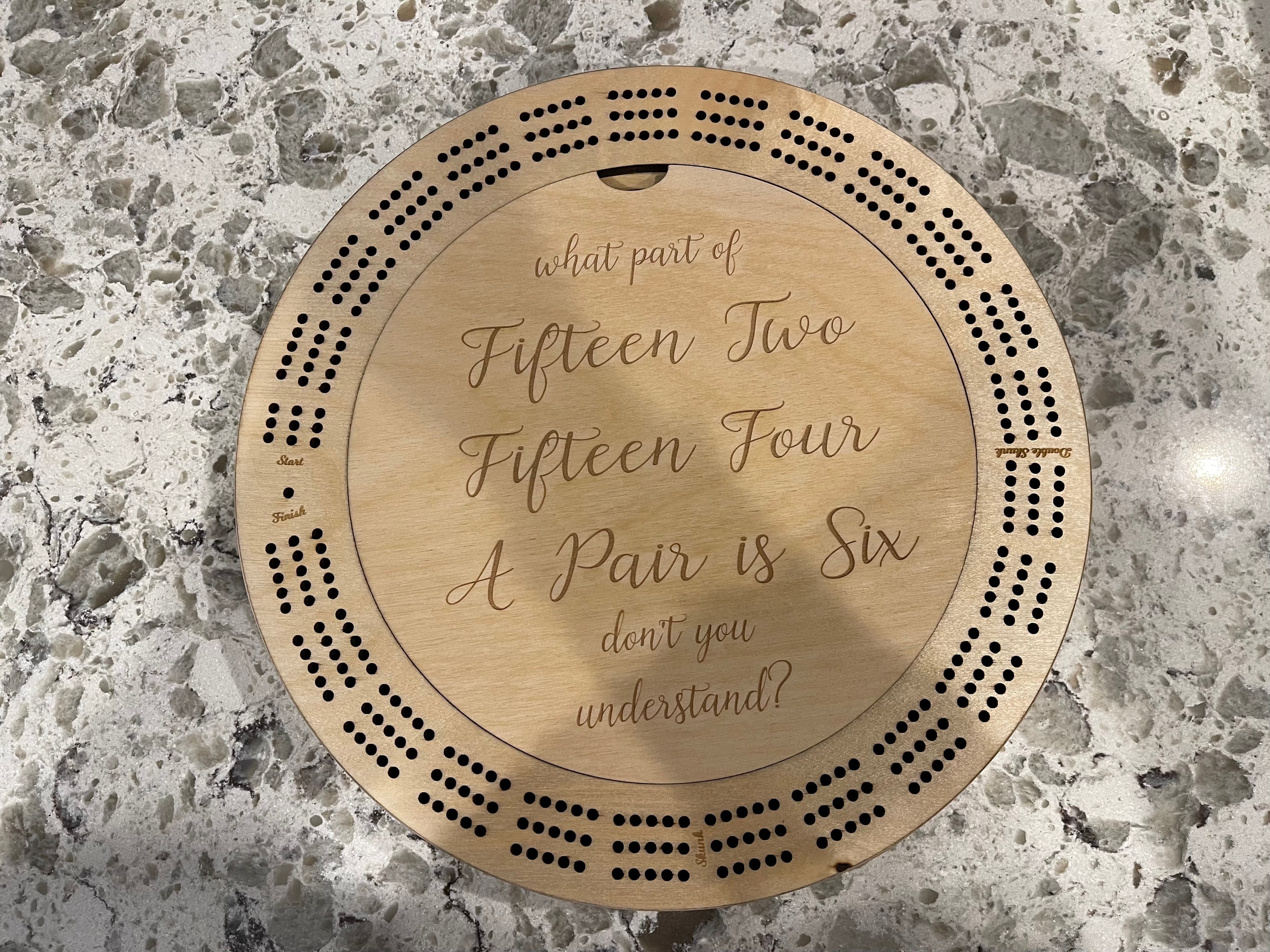 Custom Round Cribbage Board - Etsy