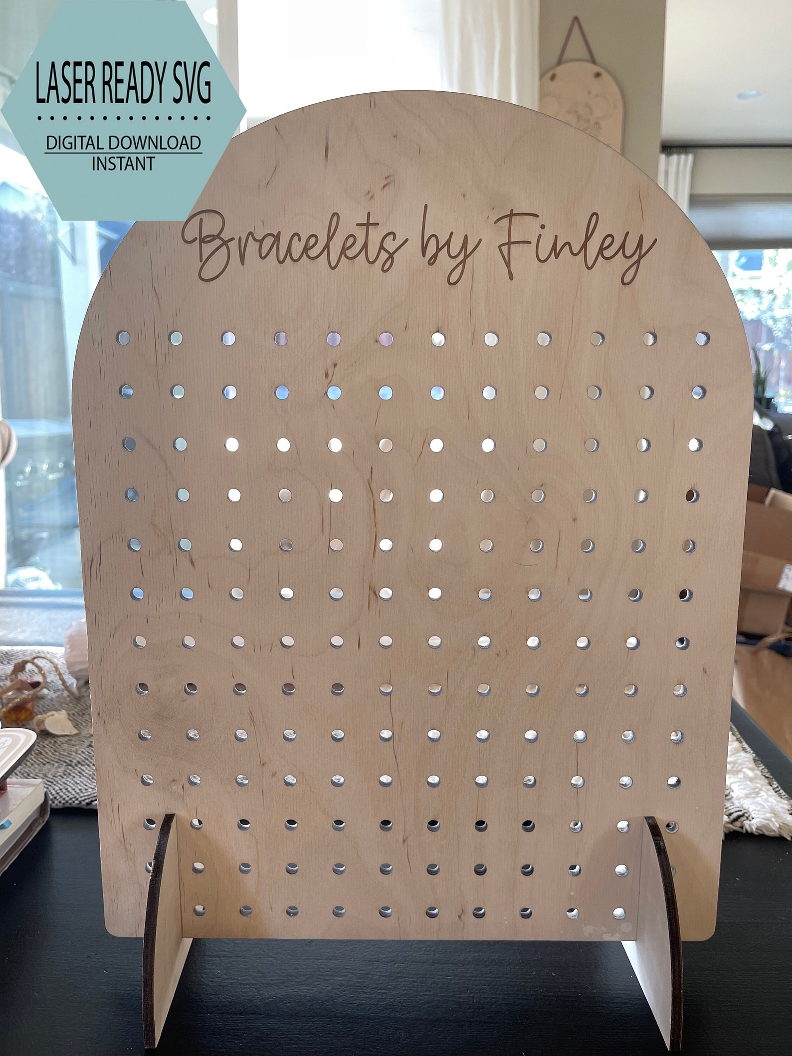 SVG - Table Top Curved Pegboard Display Stand - SVG (digital File ONLY ...