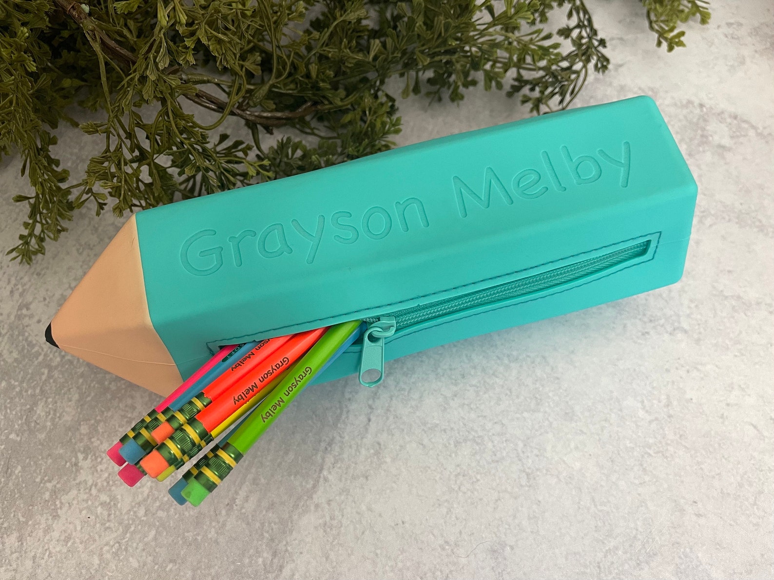 Personalized Pencil Case, Jelly Case, Pastel Pencils, Yellow Pencils ...