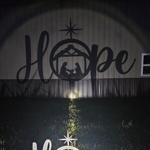 Hope Nativity Sign, Hope Christmas Art, Metal Nativity Scene, Christmas ...