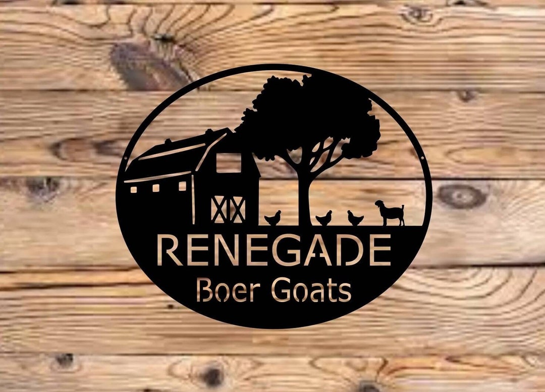 Farm Sign Personalized Outdoor, Boer Goat Sign, Personalized Farmhouse ...