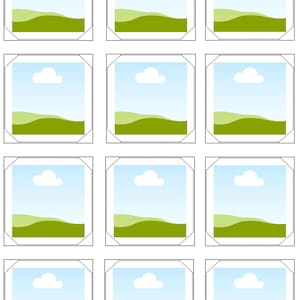 Fridge Magnet Template, 2x2 Photo Template, 50mmx50mm Magnet Templates ...