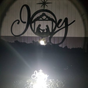 Joy Nativity Sign, Joy Yard Sign, Metal Nativity Scene, Christmas Yard ...