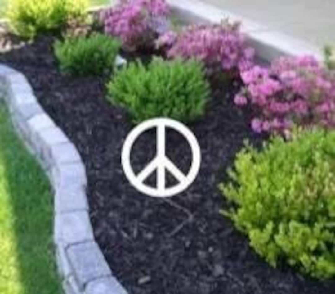 Peace Sign, Garden Peace Sign, Peace Yard Stake, Peace Garden Stake ...