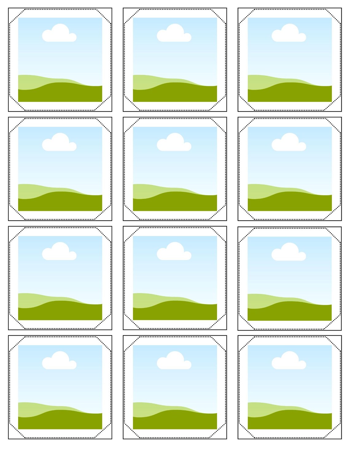Fridge Magnet Template, 2x2 Photo Template, 50mmx50mm Magnet Templates ...