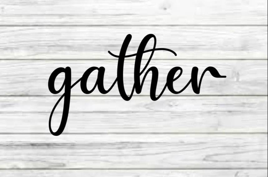 Gather Metal Word, Gather Sign, Kitchen Wall Decor, Word Wall Art ...