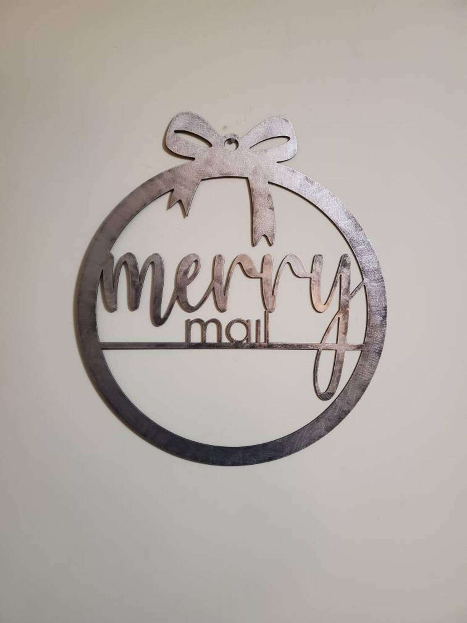 Christmas Card Holder for Wall, Merry Mail Hanger, Holiday Card Display ...