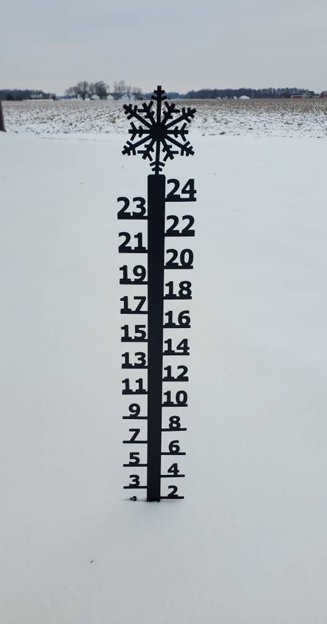 Snow Gauge, Metal Snowflake Snow Gauge, Snow Measure Stake, Snow ...