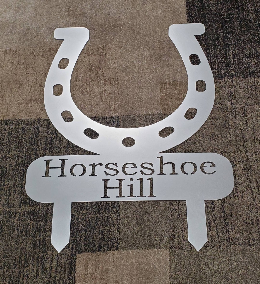 Horseshoe Sign, Custom Horse Sign, Lucky Horseshoe Sign, Personalized ...