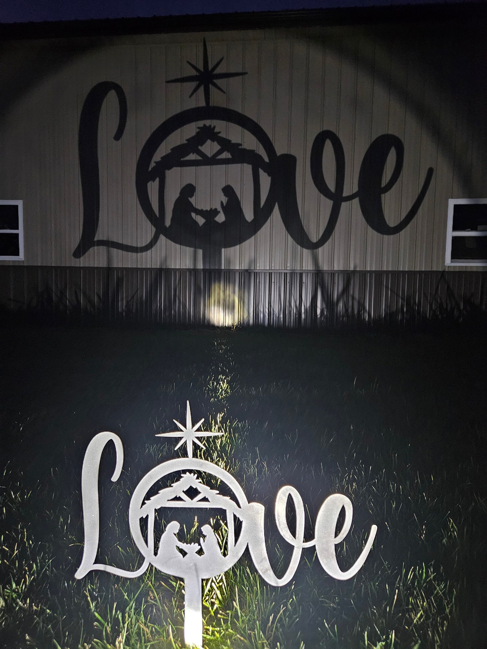 Hope Nativity Sign, Hope Christmas Art, Metal Nativity Scene, Christmas ...