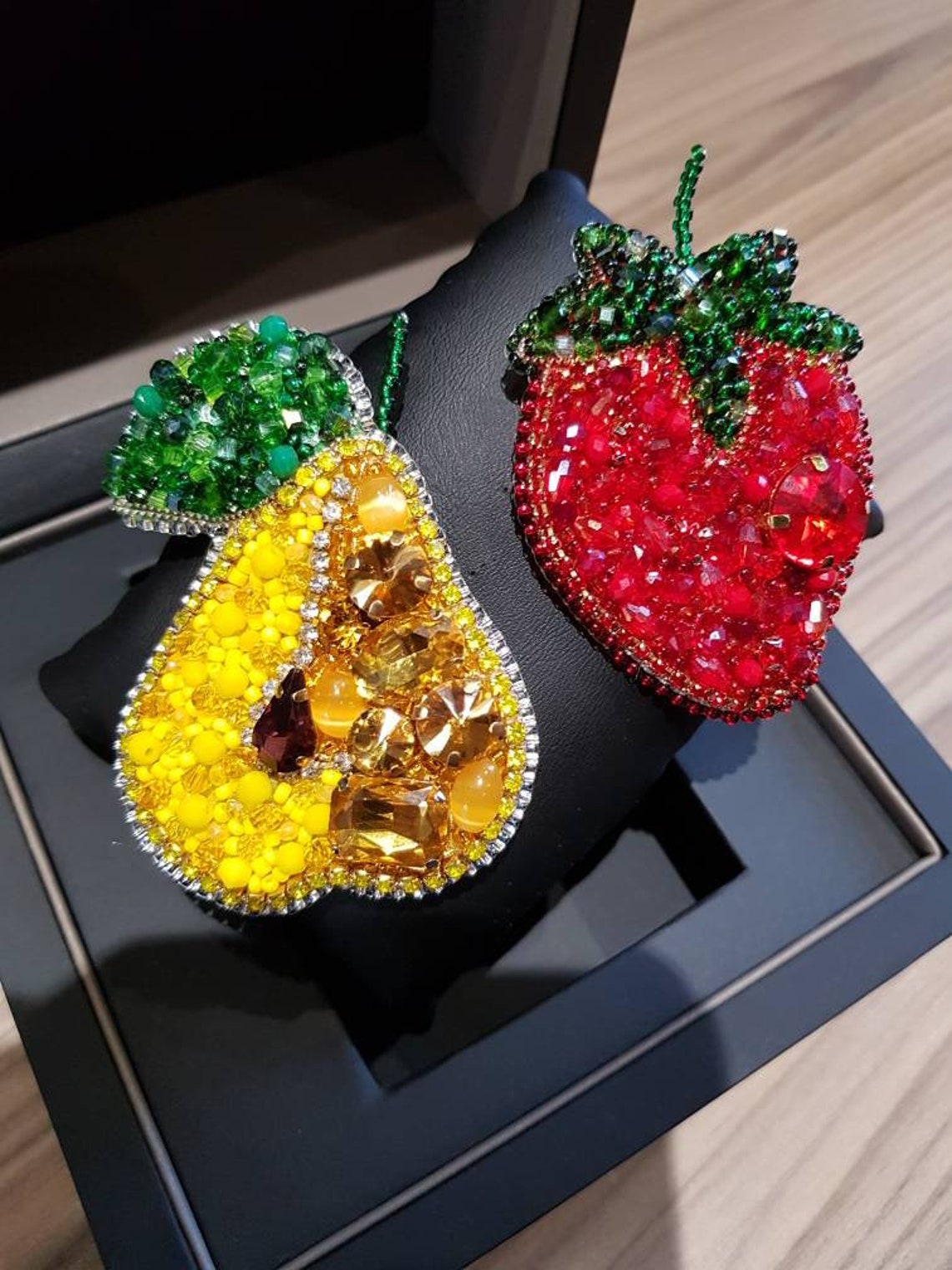 Trendy handmade fruit brooch | Etsy