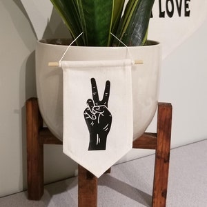 Handmade peace Out Wall Banner Handmade Custom Banner Fabric Wall ...
