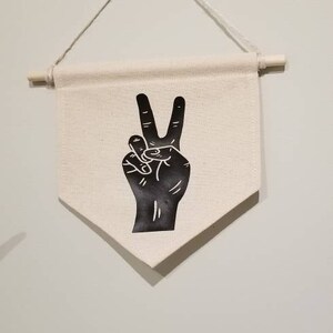 Handmade peace Out Wall Banner Handmade Custom Banner Fabric Wall ...