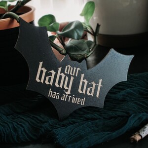 Gothic Baby Bat Announcement Photo Prop Dark Nursery Decor Unique Baby ...