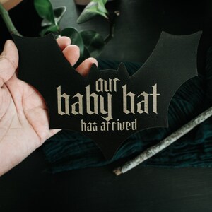 Gothic Baby Bat Announcement Photo Prop Dark Nursery Decor Unique Baby ...