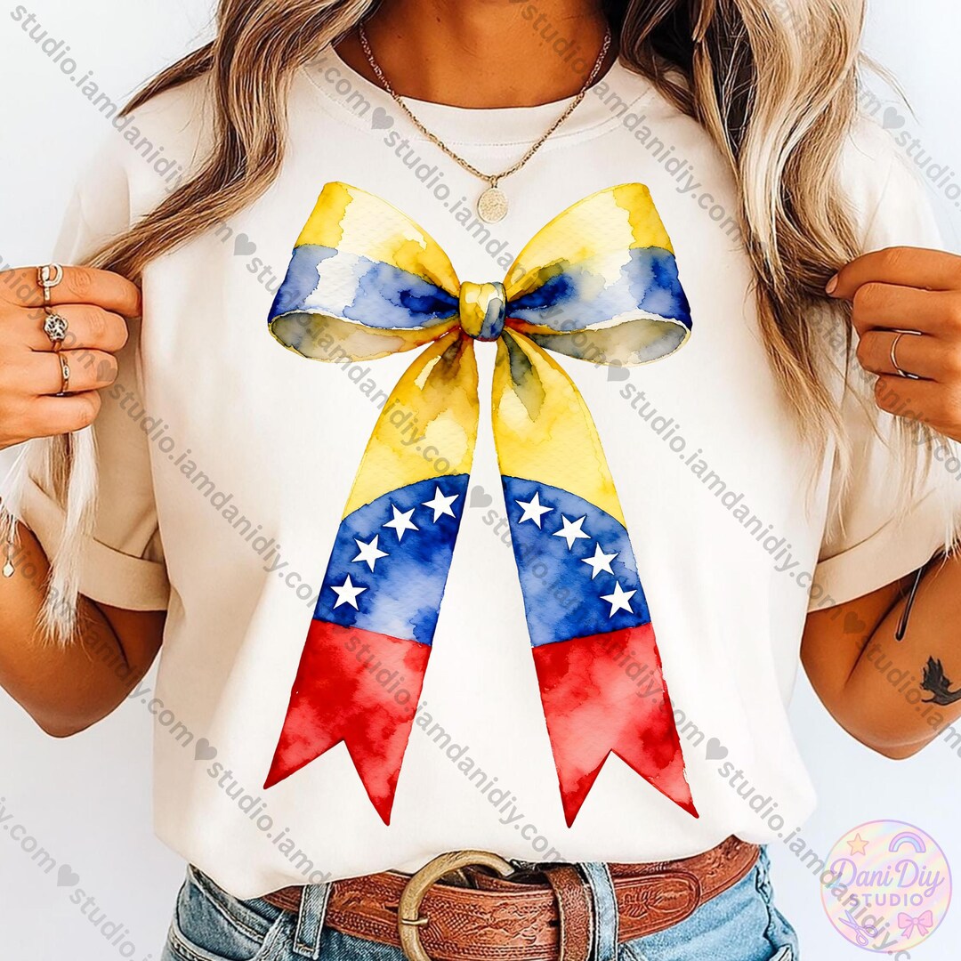 Free Venezuela Png Venezuela Flag Bow PNG | Watercolor Ribbon Bow ...