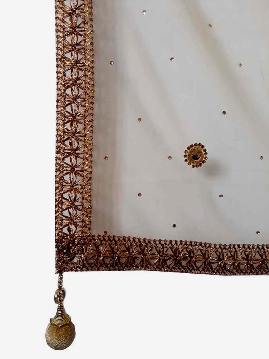 Indian Bollywood Mirror Work Net Gold - Etsy Canada