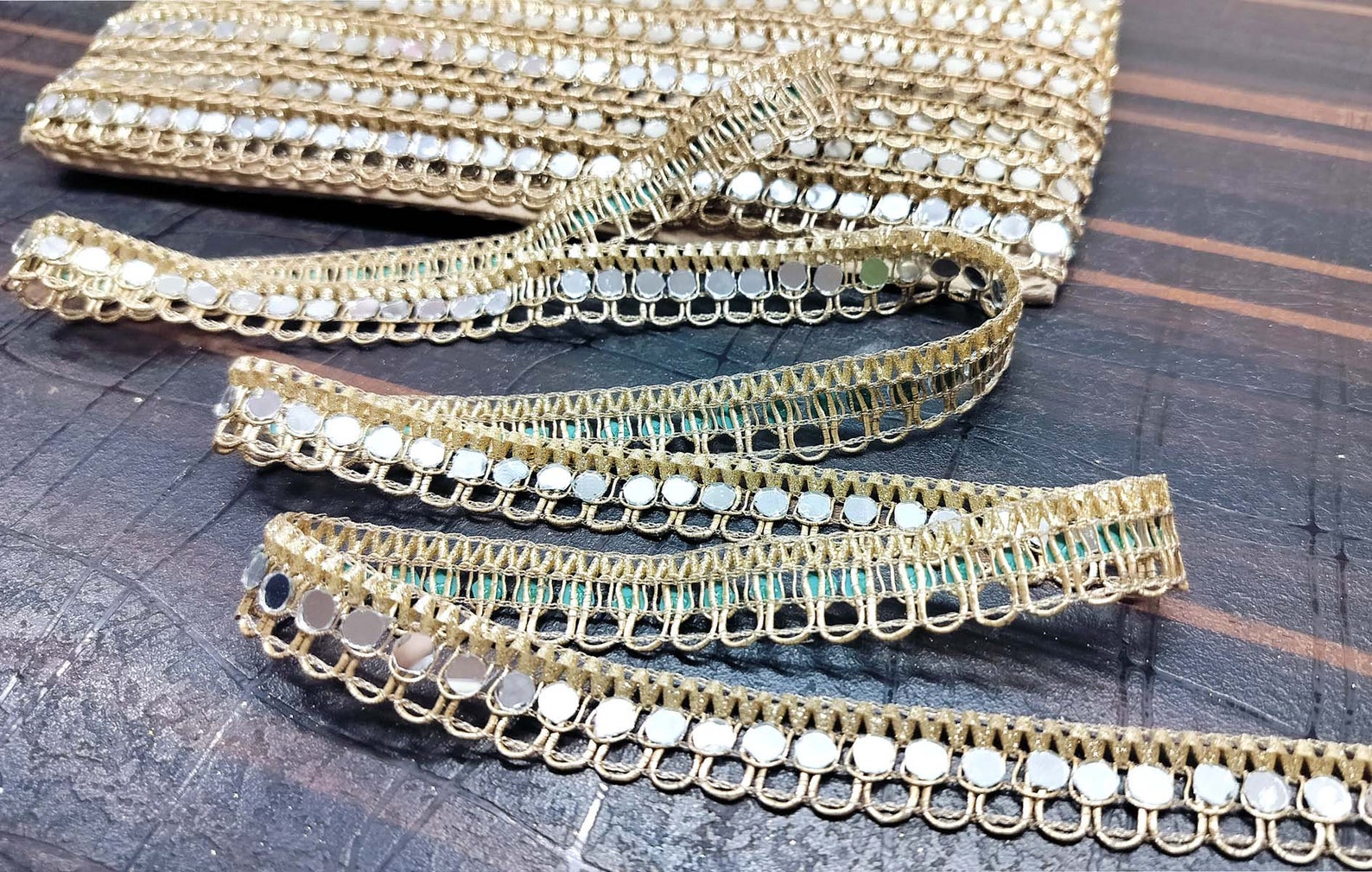 9yard Indian Trim and Lace Real Mirror Work - Etsy