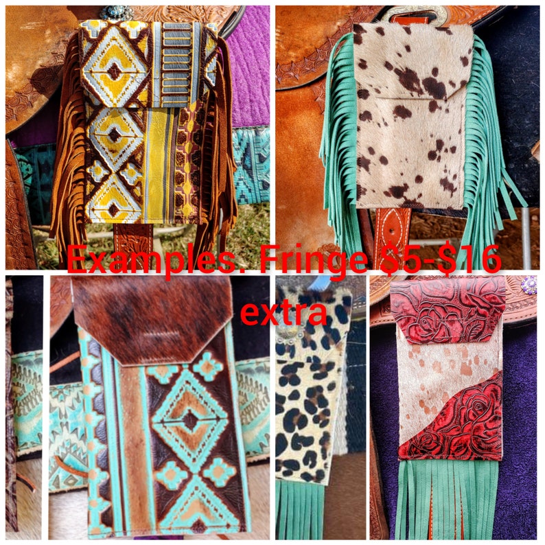 Leather Back Cinch Cell Phone Holder for Saddleread - Etsy