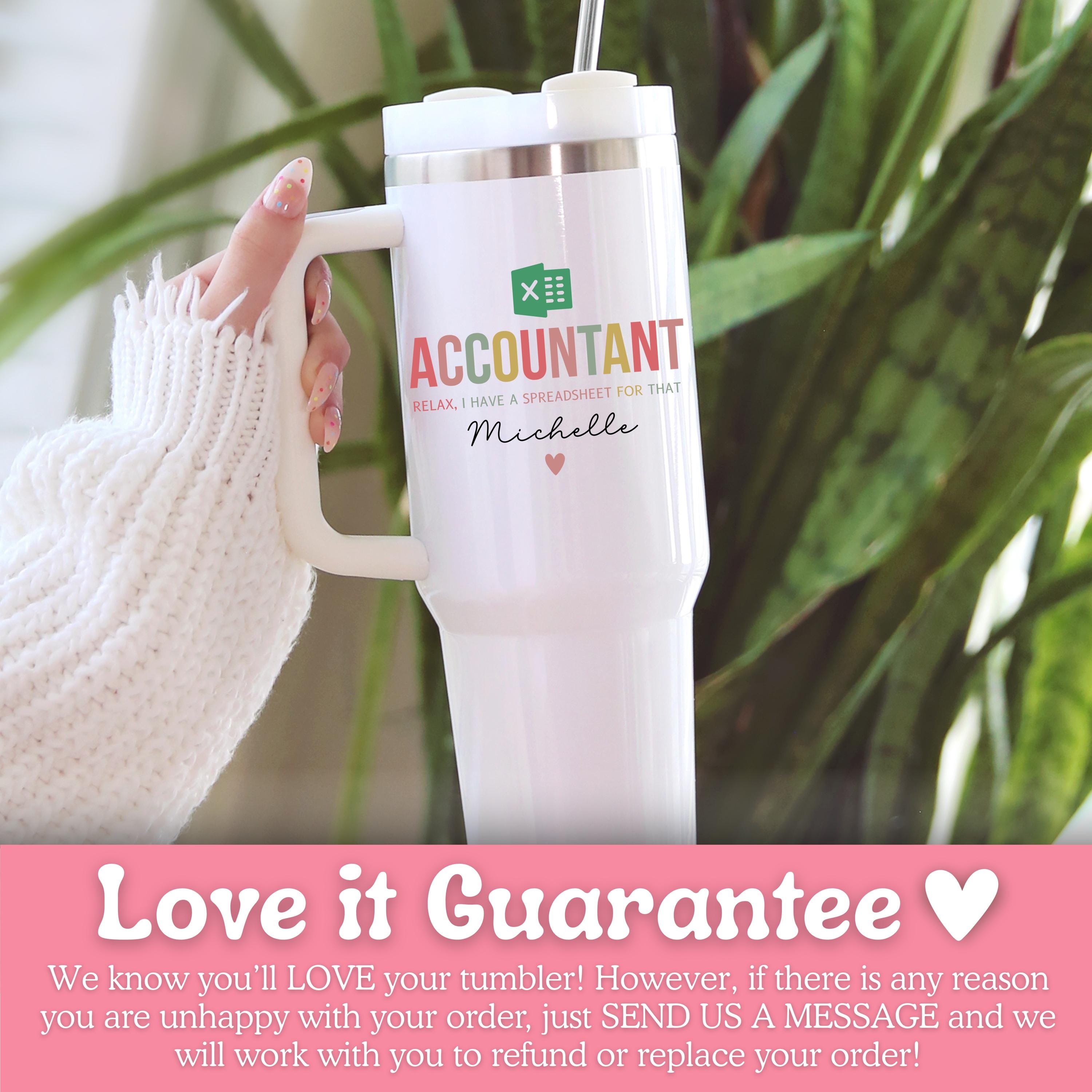 Accountant Tumbler Personalized Accountant 40oz Tumbler With Handle ...