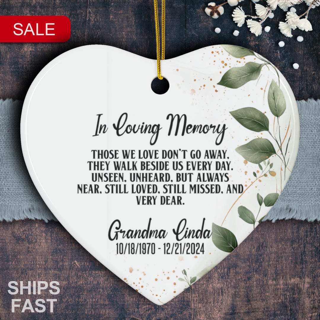 Personalized Memorial Christmas Ornament - Custom in Loving Memory ...